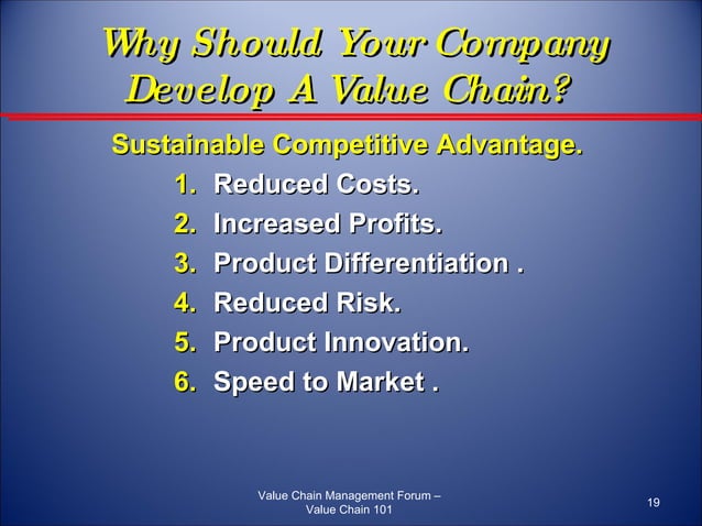 Terry ackerman value chain 101 | PPT