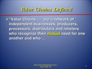 Terry ackerman value chain 101 | PPT