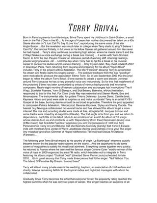 Terry brival bio | RTF | World/International Music | Music