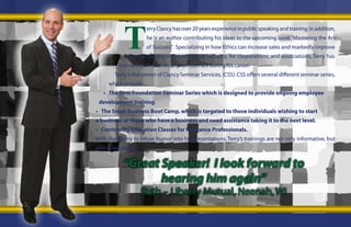 Terry Clancy 8 Page Brochure | PPT