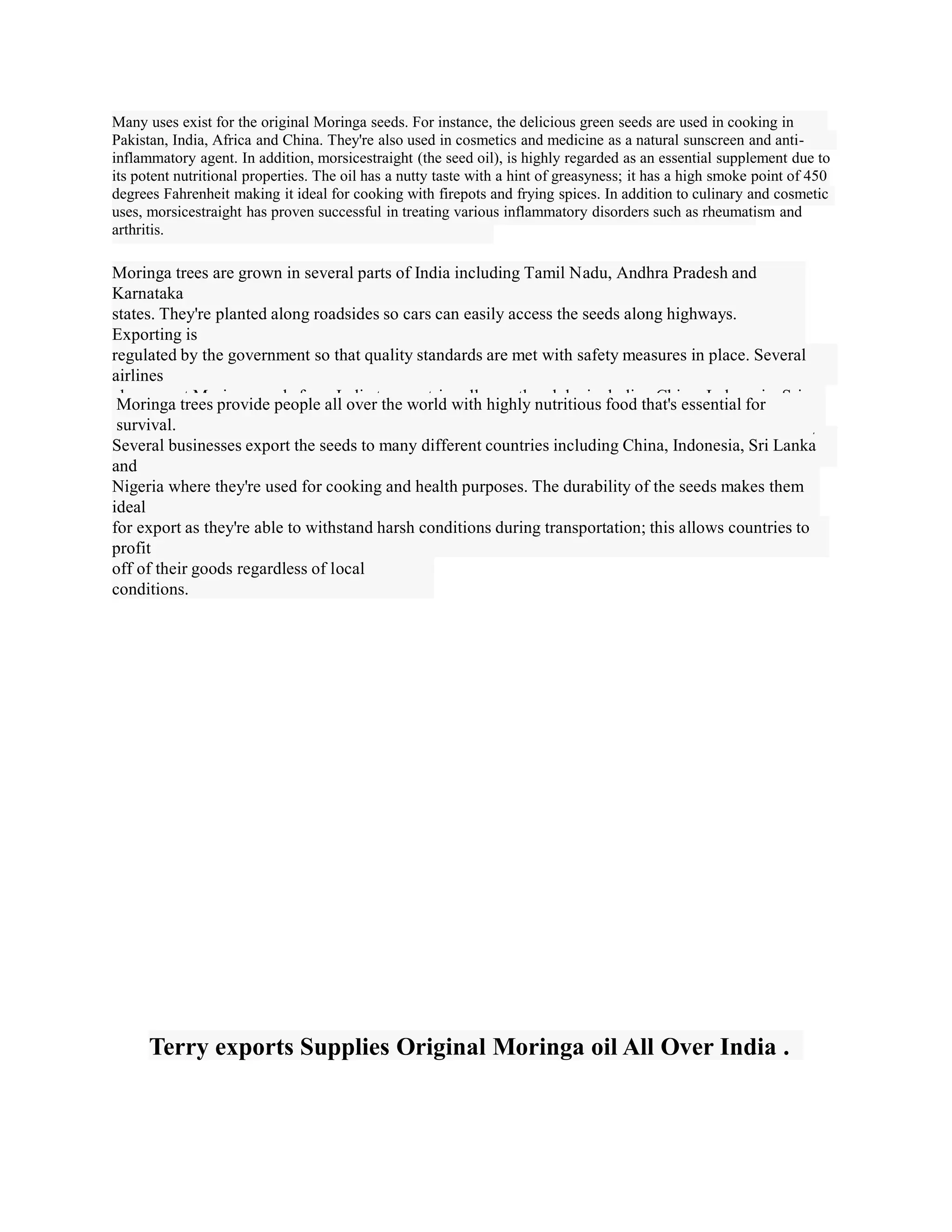 Terryexports Original Moringa Supplier.ppt