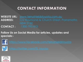Terry shield toyata special deals & offers | PPTX