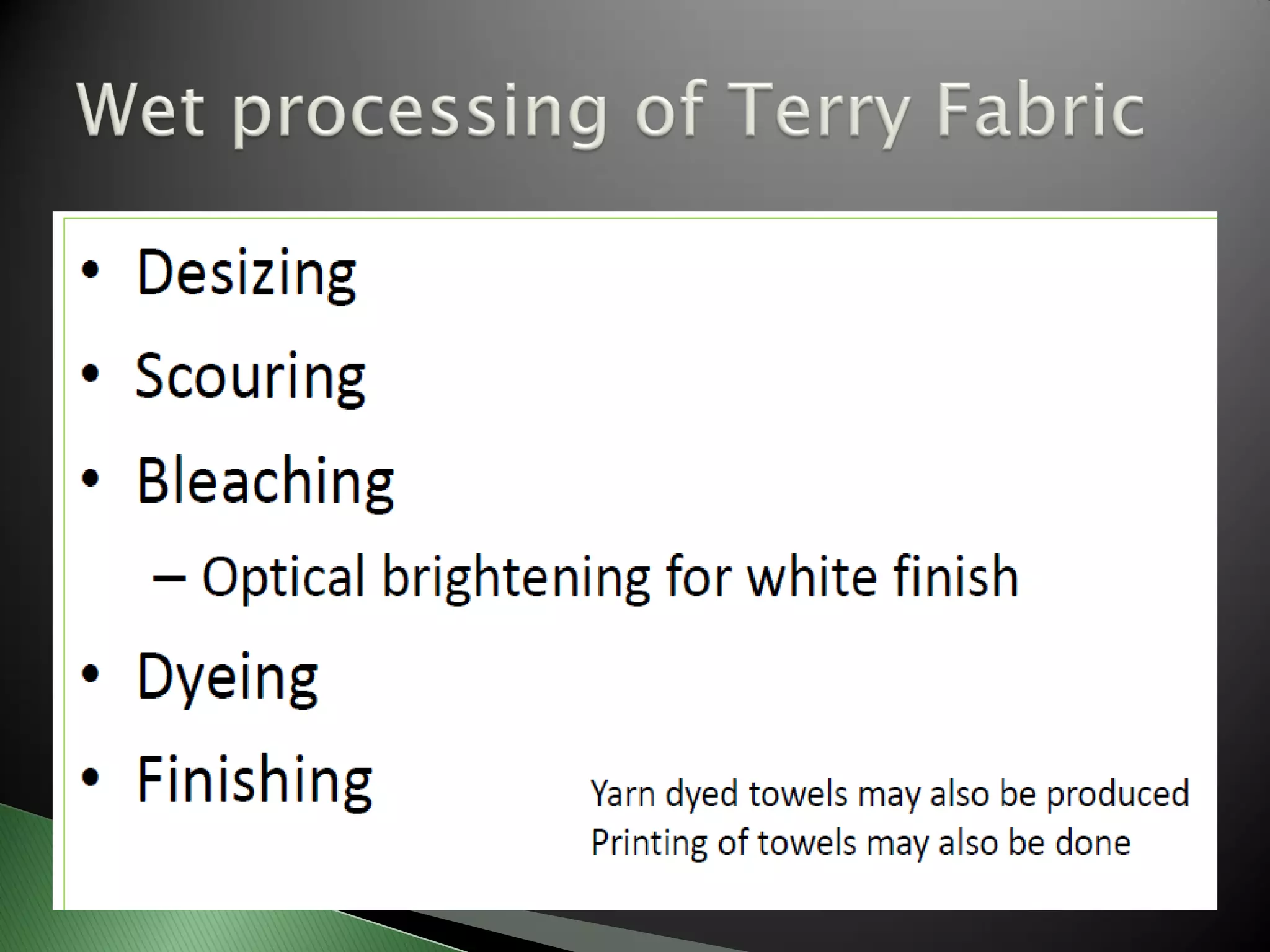 Terry Towel Production | PDF