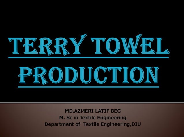 Terry Towel Production | PDF