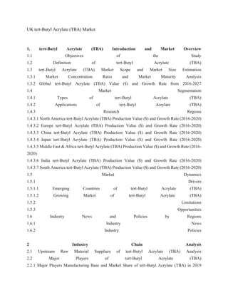 Tert butyl acrylate (tba) | PDF