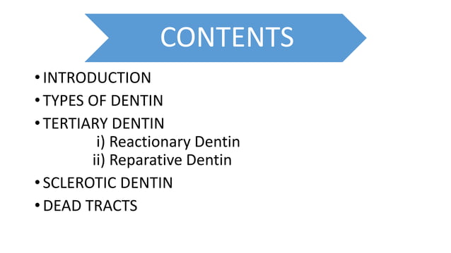 tertiary dentin types of tertiary dentin and histology | PPT