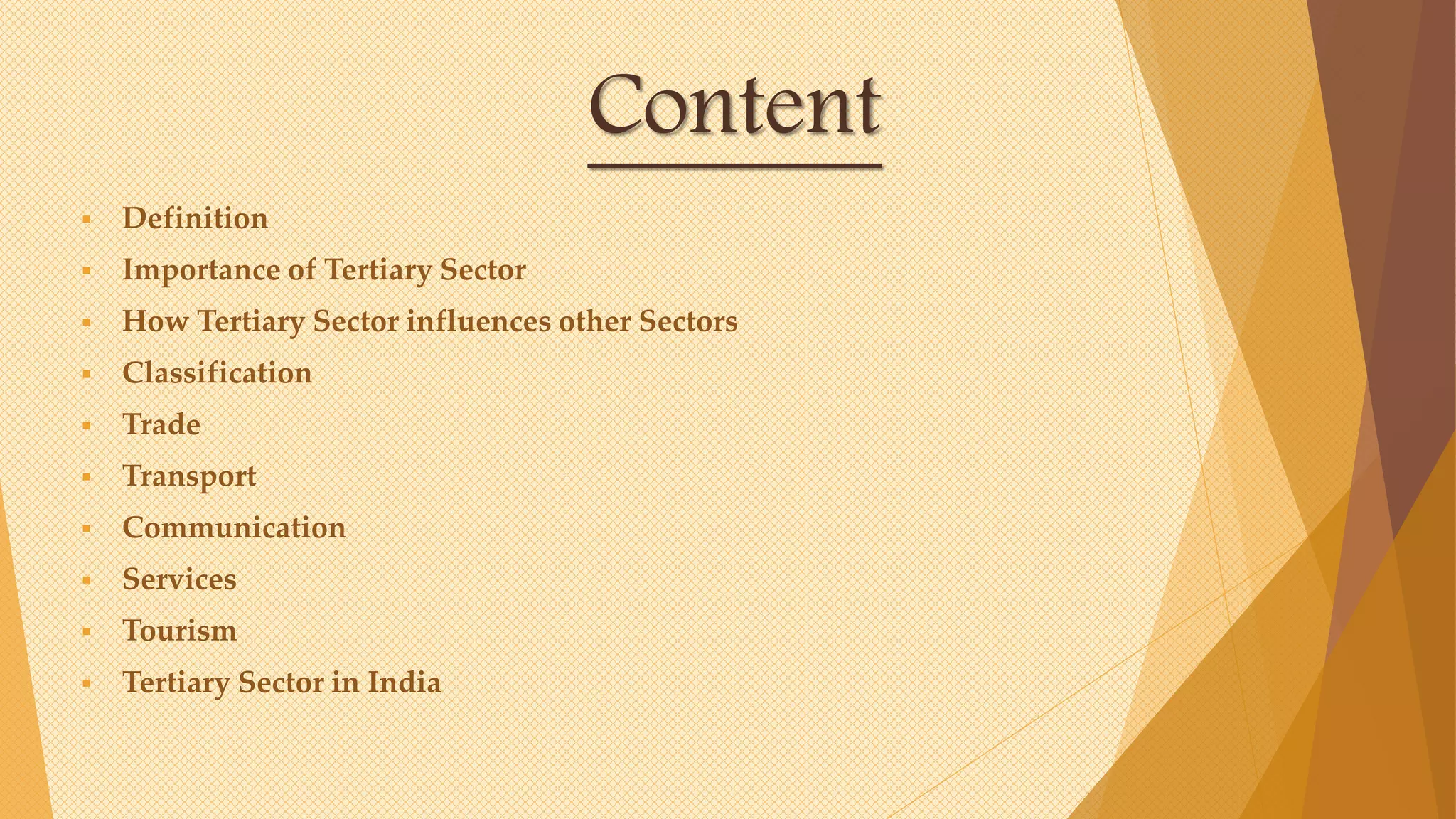 Tertiary economic activites | PPTX