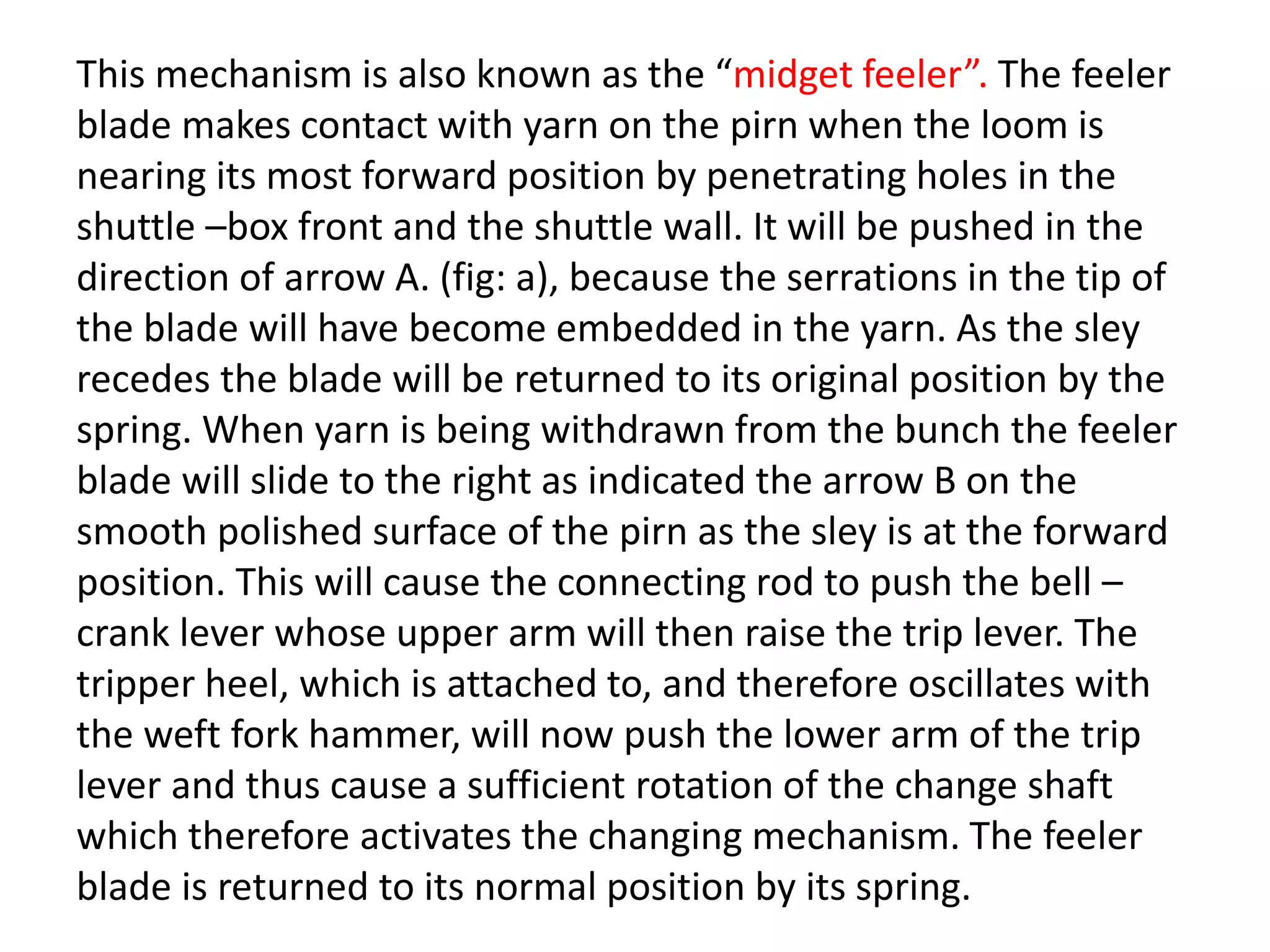 Tertiary motion of a loom | PDF