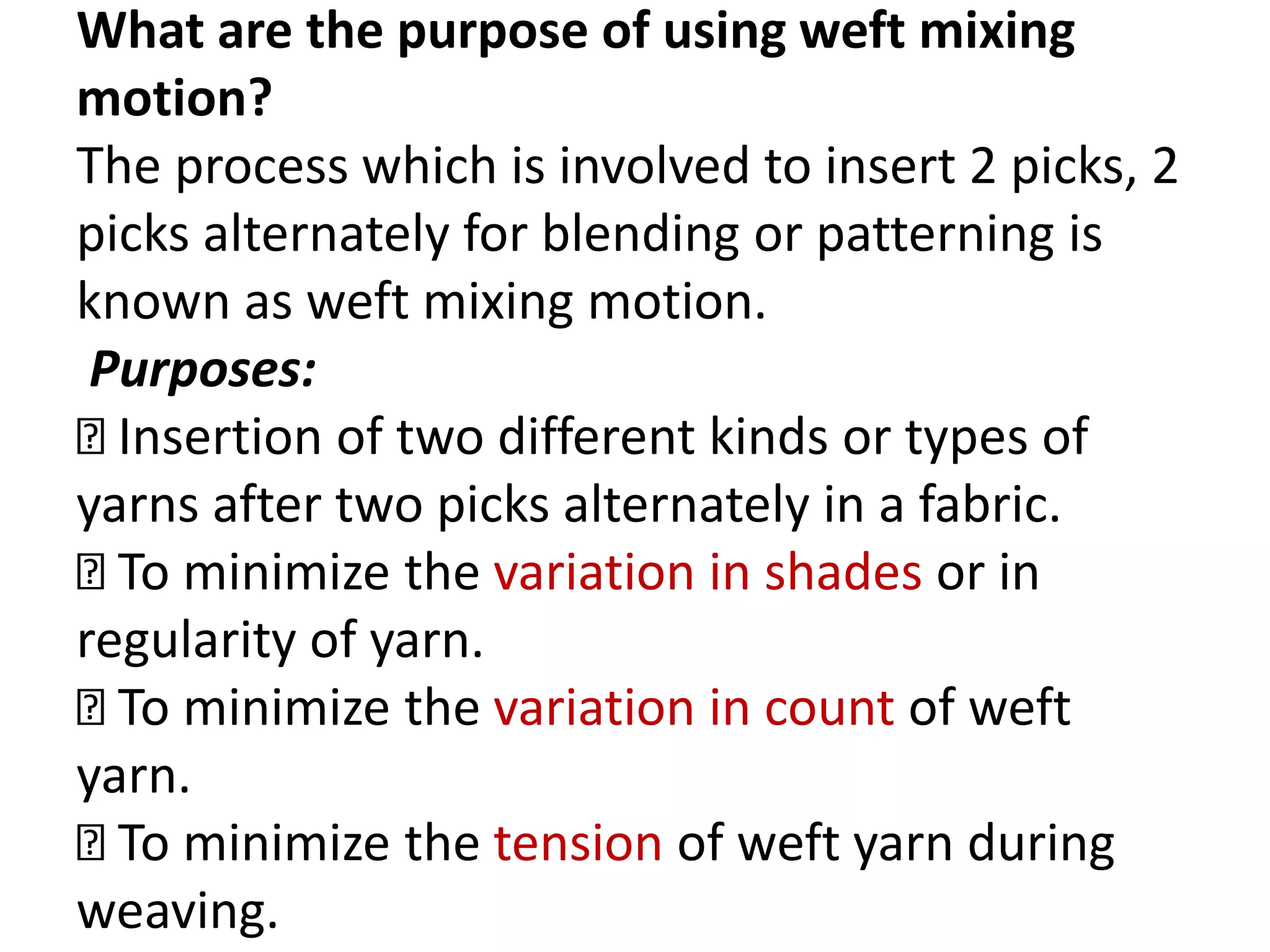 Tertiary motion of a loom | PDF