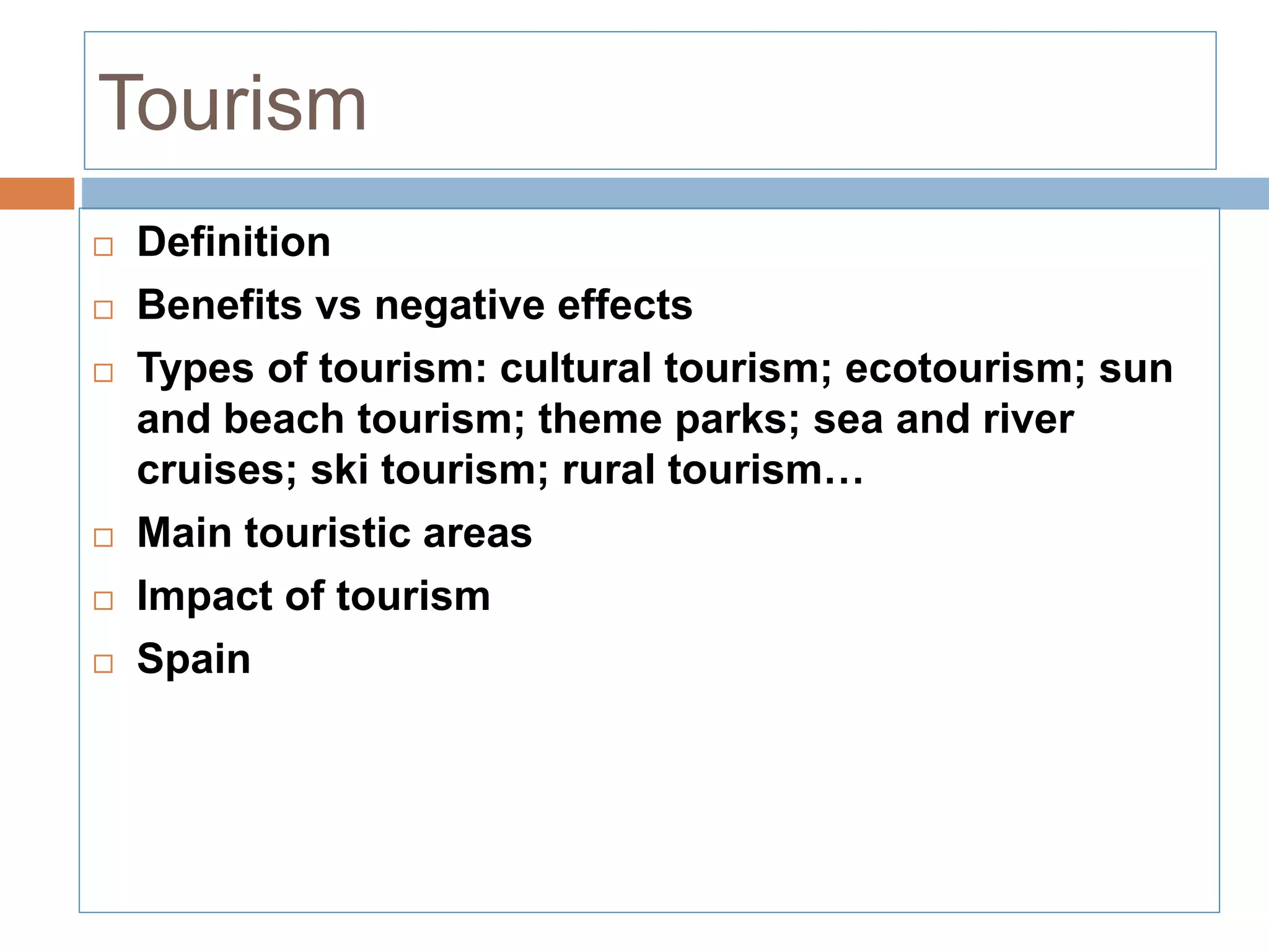 The Tertiary Sector: Services. Tourism | PPTX