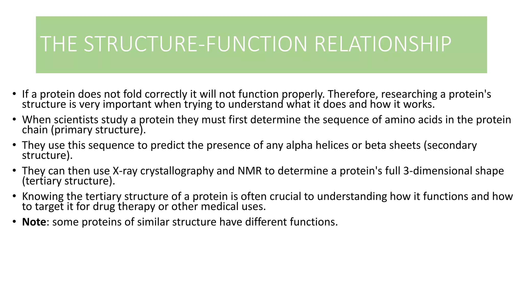 Tertiary Structure of Proteins | PPTX