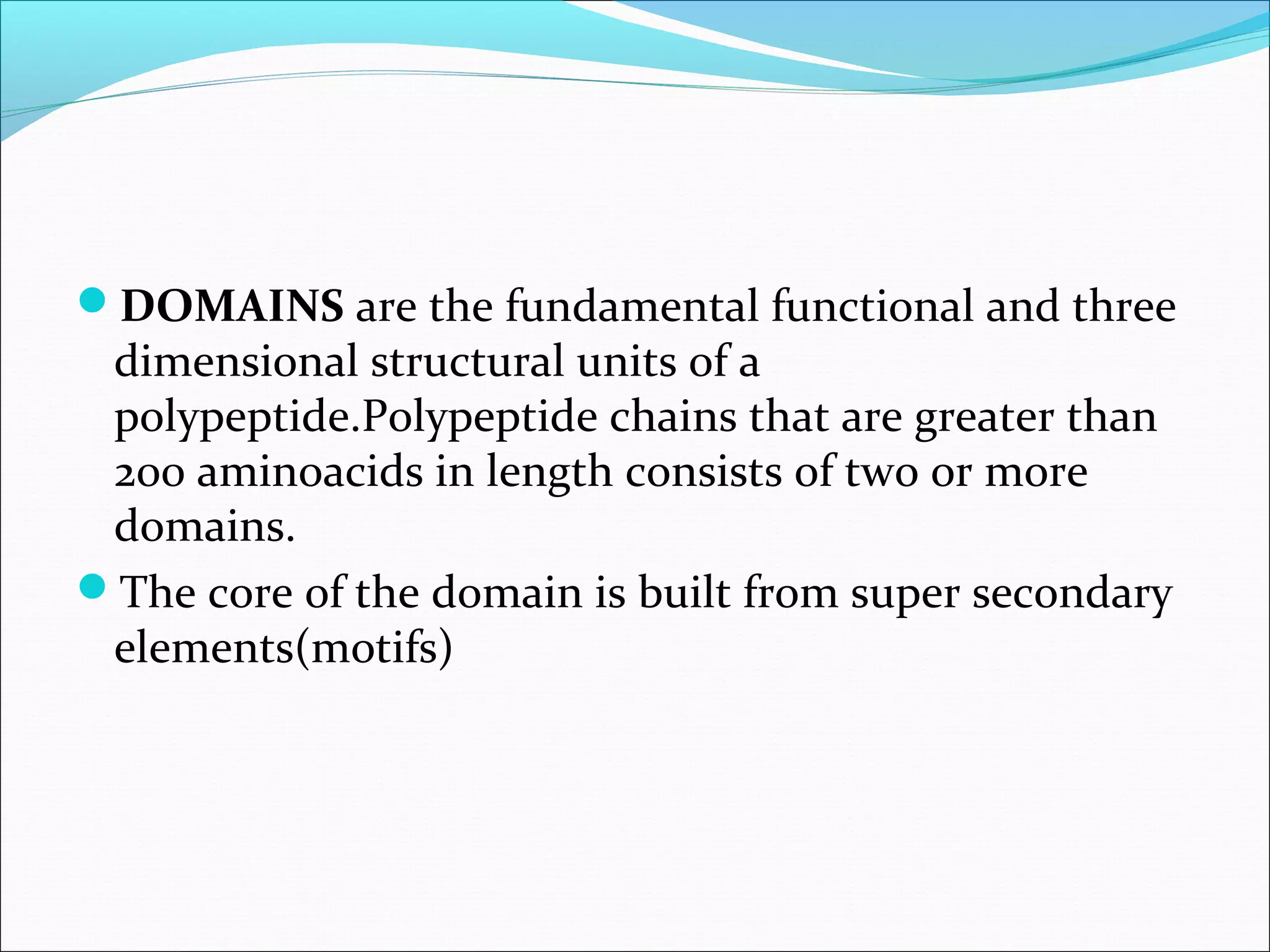 Tertiary structure of proteins | PPT