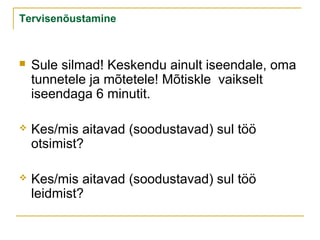 Tervisenõustamine alex trope | PPT