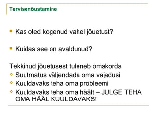 Tervisenõustamine alex trope | PPT