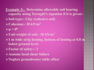 Numerical Question on Terzaghi Bearing Capacity Theory, Meyerhof ...