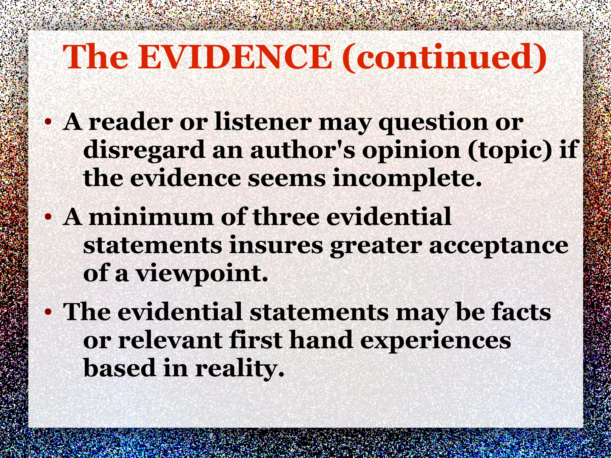 The TES Structure in Writing | PPT
