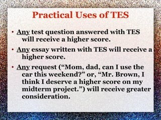 The TES Structure in Writing | PDF