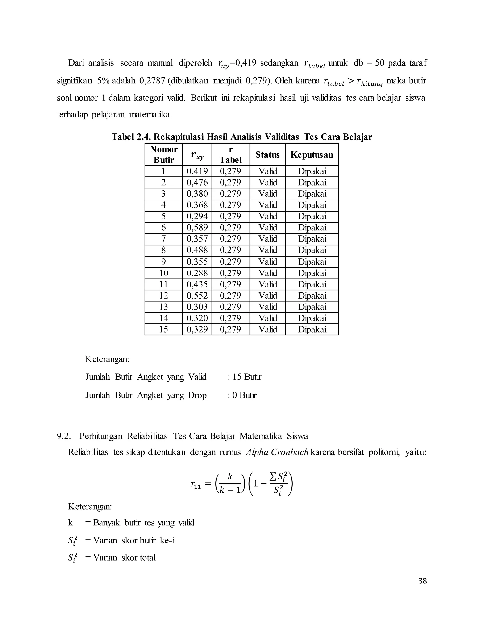 Tes dan Non Tes Peserta Didik - Evaluasi Proses dan Hasil Belajar | DOCX