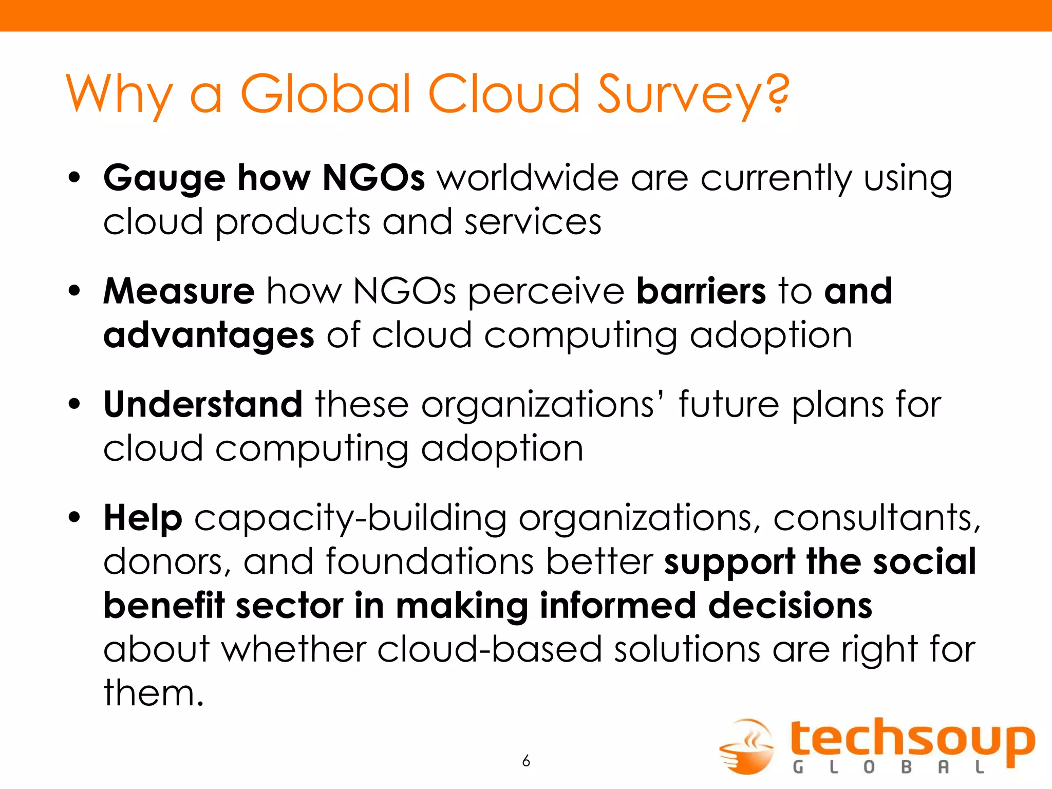Heba Gamal: "Techsoup Global Cloud Computing Survey 2012" | PPTX