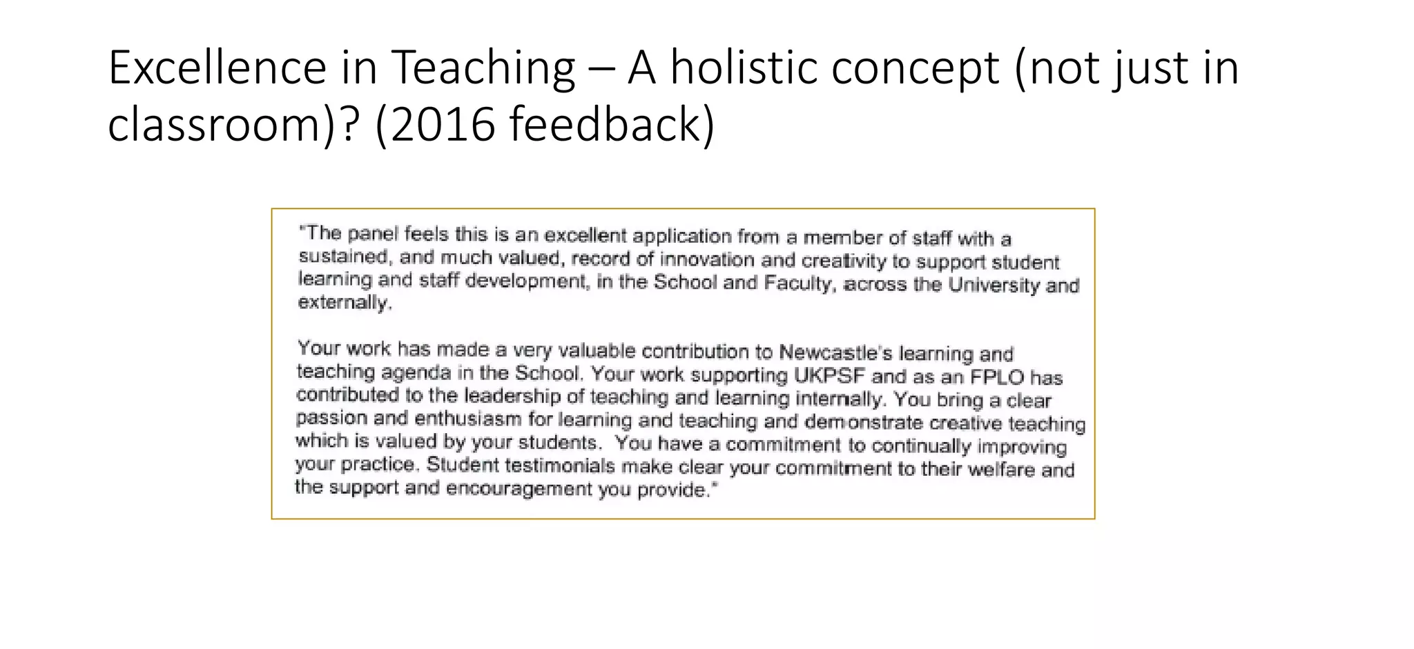 Teaching Excellence Series: The Educator Perspective | PDF ...