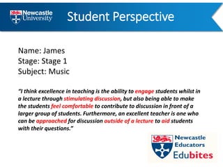 Teaching Excellence Series: The Student Perspective | PPT