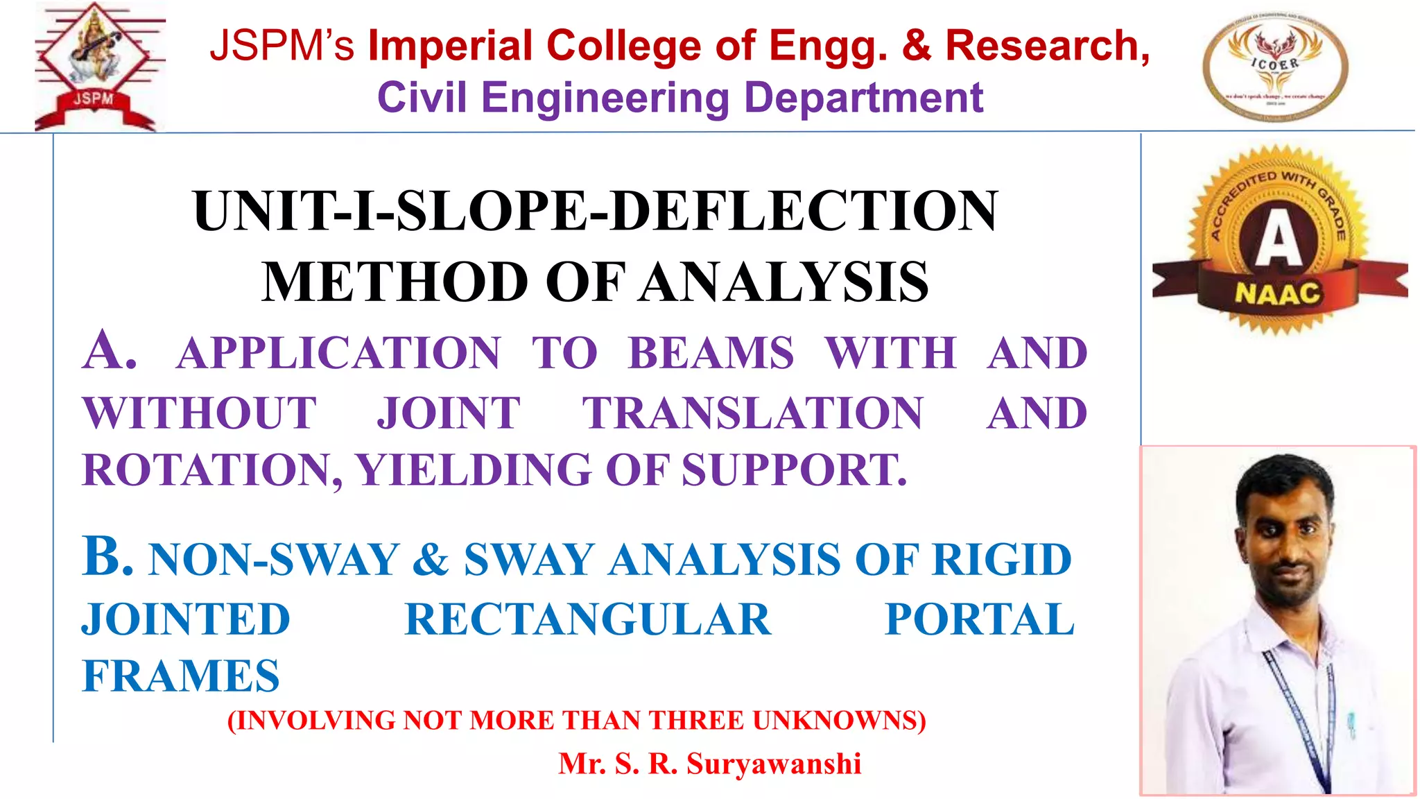 Slope deflection method | PPTX