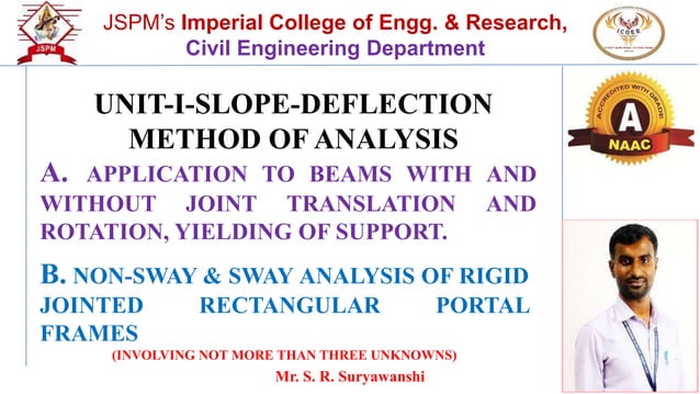 Slope deflection method | PPTX | Civil Engineering Industry | Industries