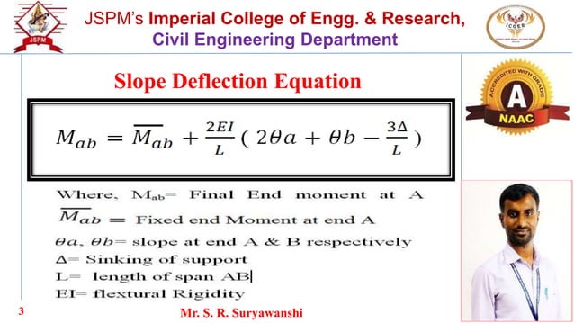 Slope deflection method | PPTX | Civil Engineering Industry | Industries