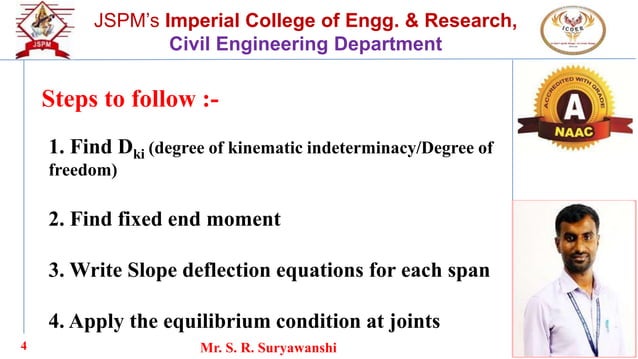 Slope deflection method | PPTX | Civil Engineering Industry | Industries