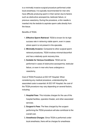 TESA Procedure Cost in Delhi: What You Need to Know | PDF | Infertility ...