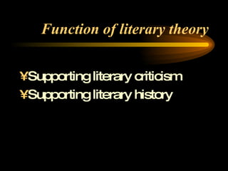 Theory of Literature | PPT | Books and Literature