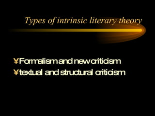 Theory of Literature | PPT | Books and Literature