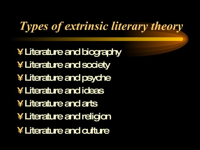 Theory of Literature | PPT | Books and Literature