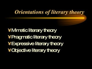 Theory of Literature | PPT | Books and Literature