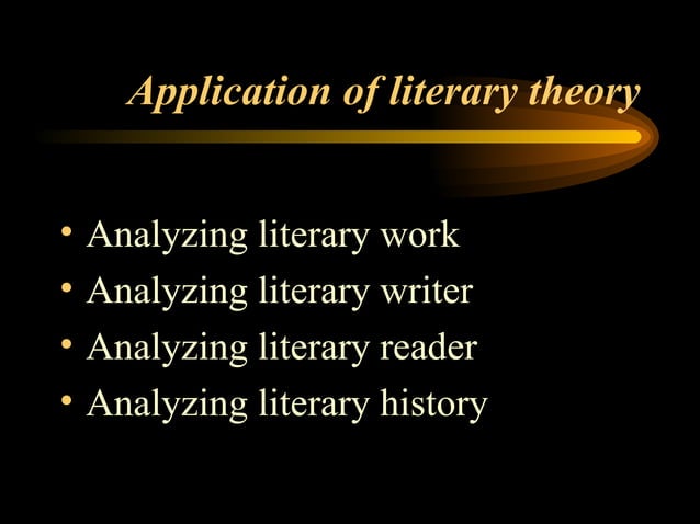 Theory of Literature | PPT | Books and Literature