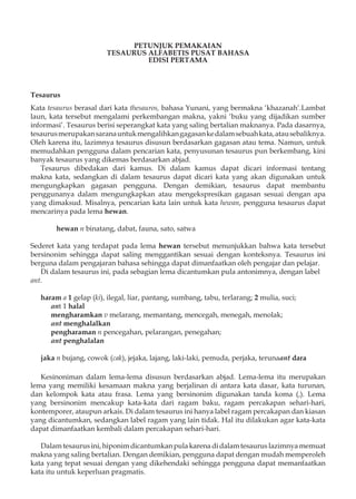 Tesaurus bahasa indonesia pusat bahasa | PDF