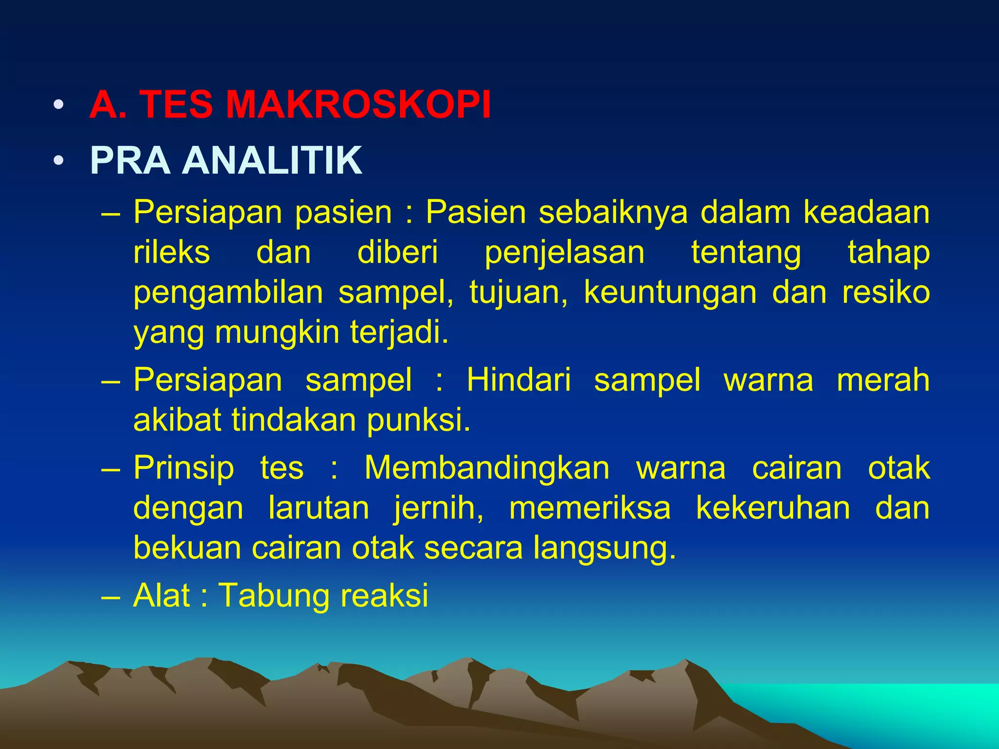 Tes cairan otak | PPT