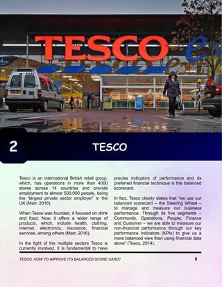 Tesco. how to improve its balanced score card. mario samuel camacho ...
