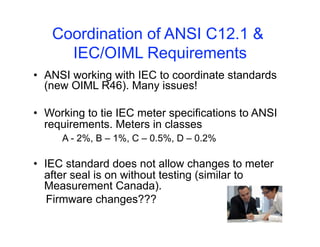 TESCO Recommendations for New ANSI C12-1 Standards for In-Service ...