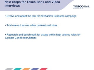 The Case for Video Interviewing: The Tesco Bank Experience | PPT