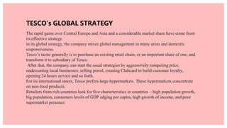 Tesco Case Study- Presentation- Marketing Management- MBA | PPTX