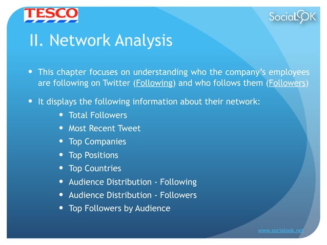 Tesco Twitter Communication Analysis - SociaLook | PPT