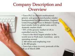 Tesco industry analysis | PPTX