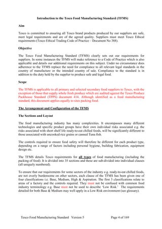 Tesco lotus Food Manufacturing Standard | PDF