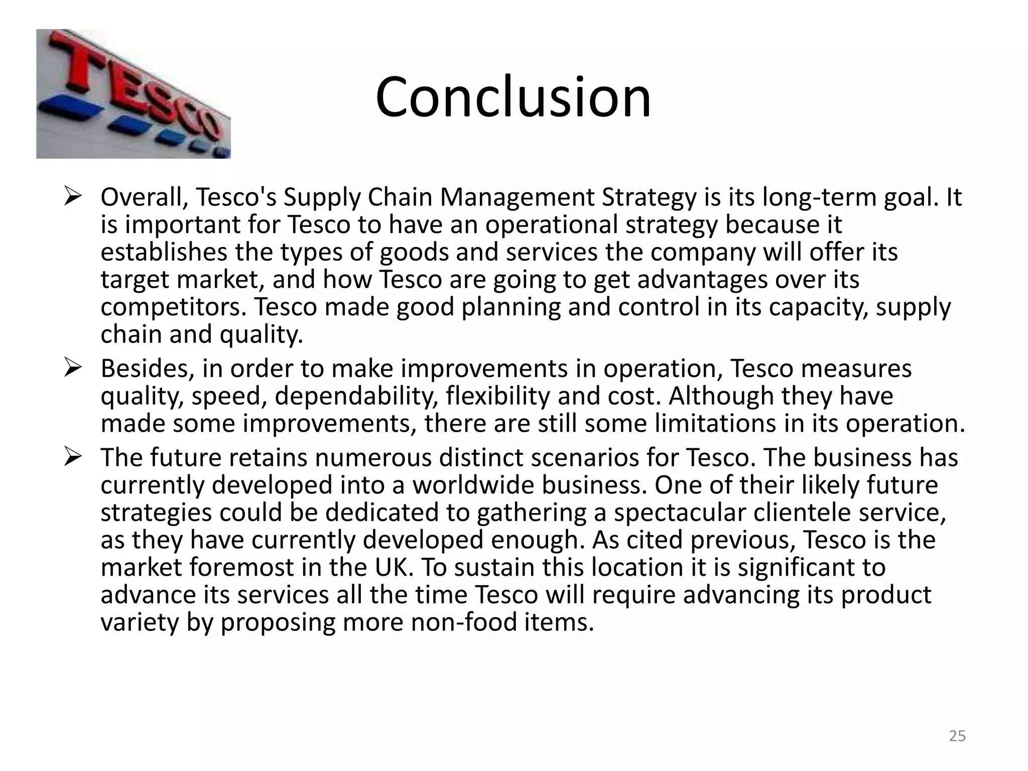Tesco operations and supply chain | PPTX