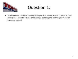 Tesco operations and supply chain | PPTX