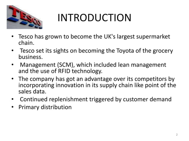 Tesco operations and supply chain | PPTX