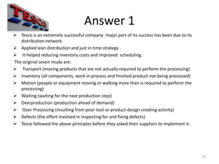 Tesco operations and supply chain | PPTX