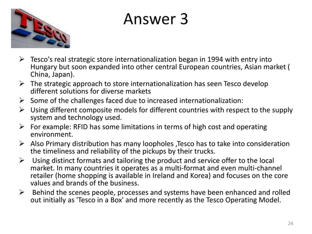 Tesco operations and supply chain | PPTX
