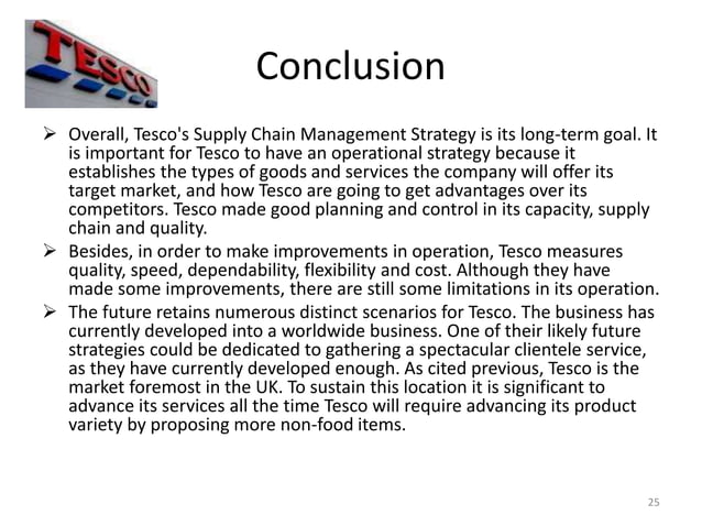 Tesco operations and supply chain | PPTX